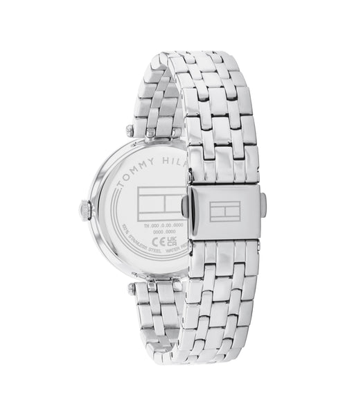 Tommy Hilfiger Ladies Natalie Pave` Crystal Dial Bracelet Watch Stainl